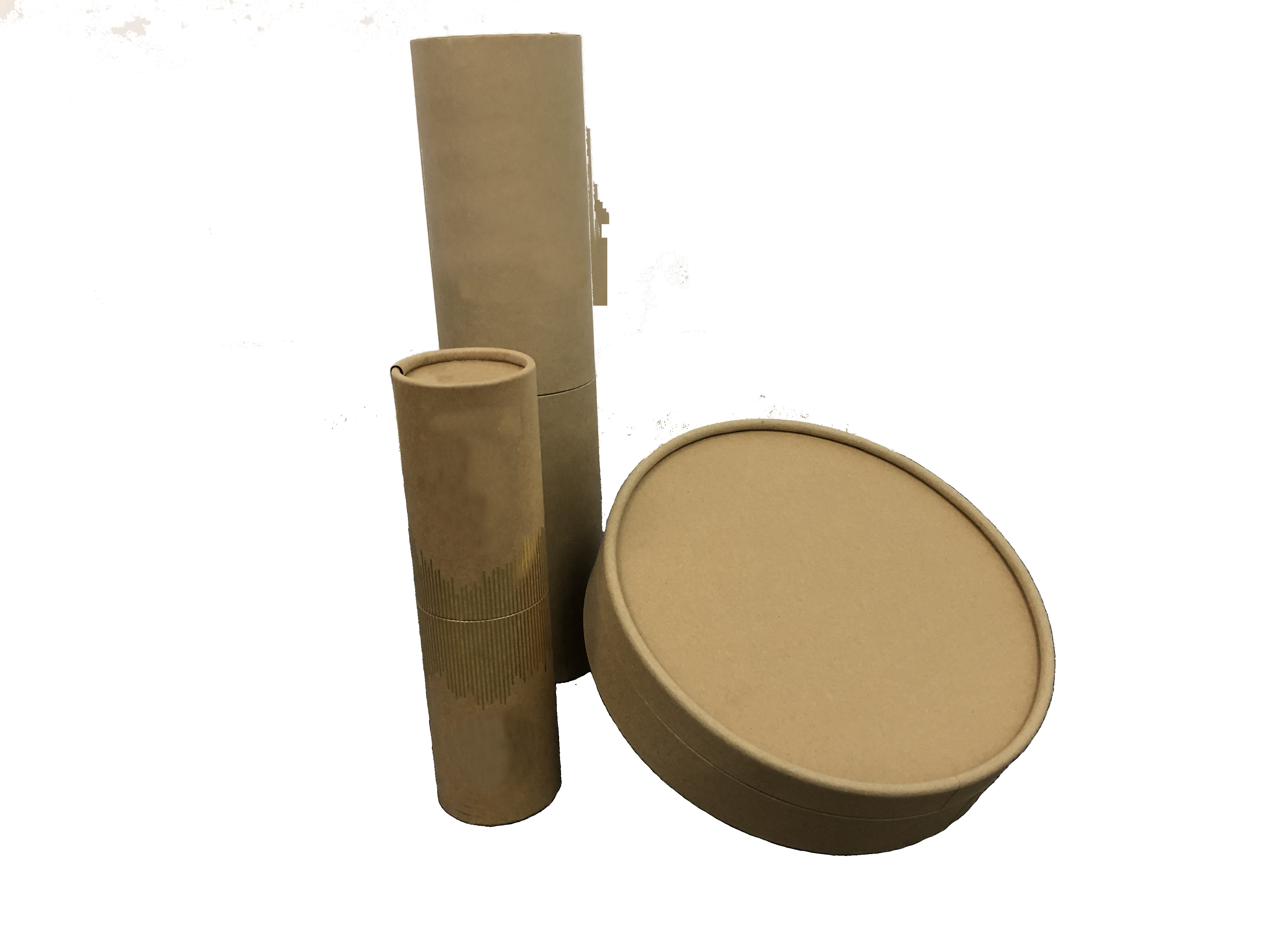 Dia 16mm Kraft Paper Canister Litho CMYK Paper Cylinder Packaging